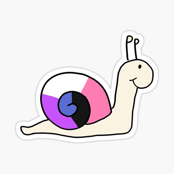 "Cute Genderfluid Pride Flag Snail" Sticker for Sale by corrinecreation ...