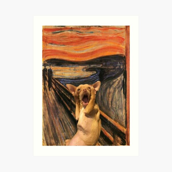 "The Scream Edward Maya With Dog" Art Print for Sale by nikopashko ...