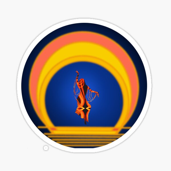 "Fire dance in the night." Sticker by GlazArt | Redbubble