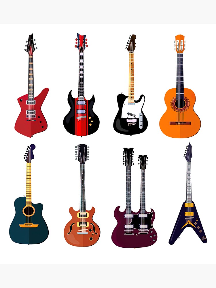 "Concert guitar set Collage" Sticker for Sale by mosessteuber | Redbubble