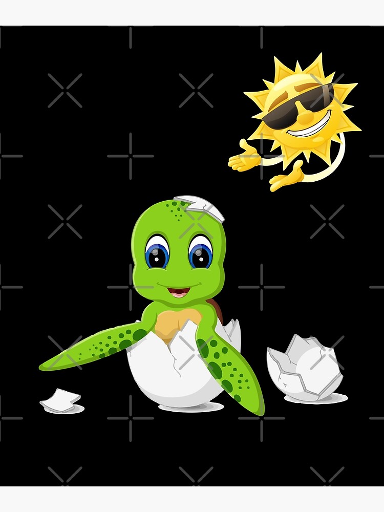 "Turtle Birth" Poster for Sale by SwimSashimi | Redbubble