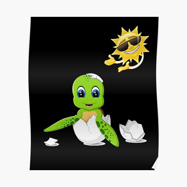 "Turtle Birth" Poster for Sale by SwimSashimi | Redbubble