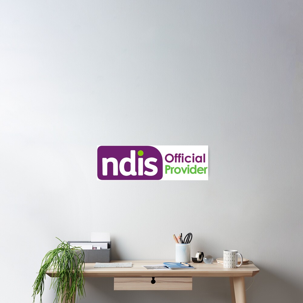 "i love ndis official provider" Poster for Sale by dominiquezt | Redbubble