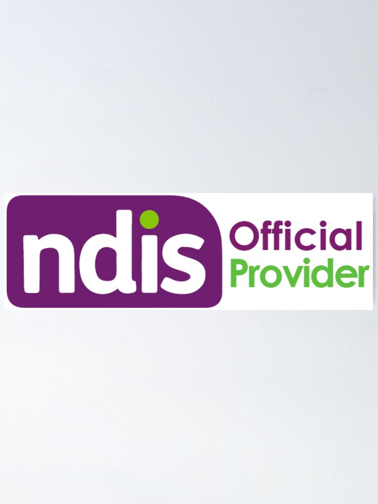 "i love ndis official provider" Poster for Sale by dominiquezt | Redbubble