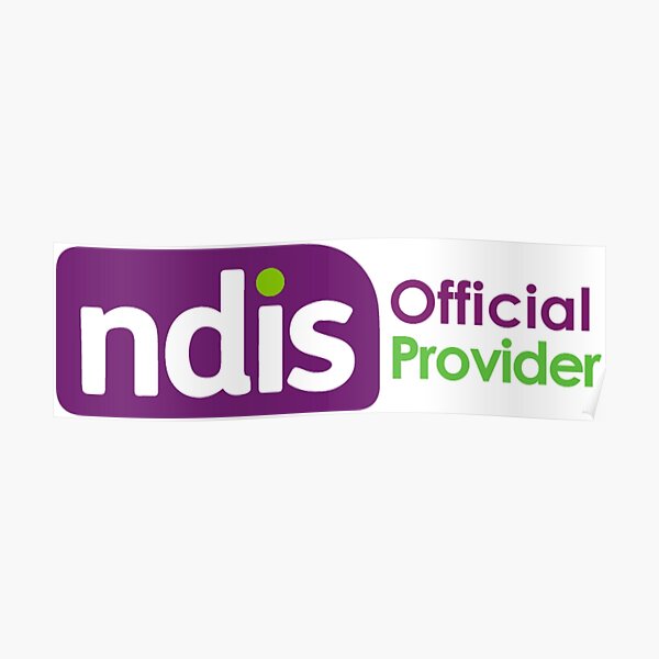 "i love ndis official provider" Poster for Sale by dominiquezt | Redbubble