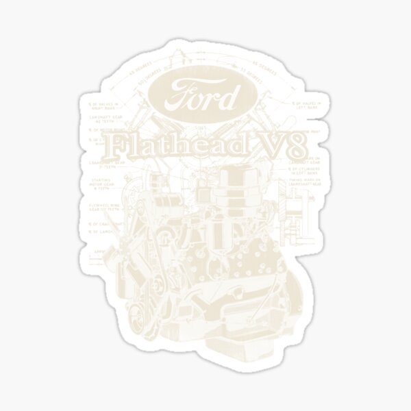 "flathead v8" Sticker by Mortormorp | Redbubble