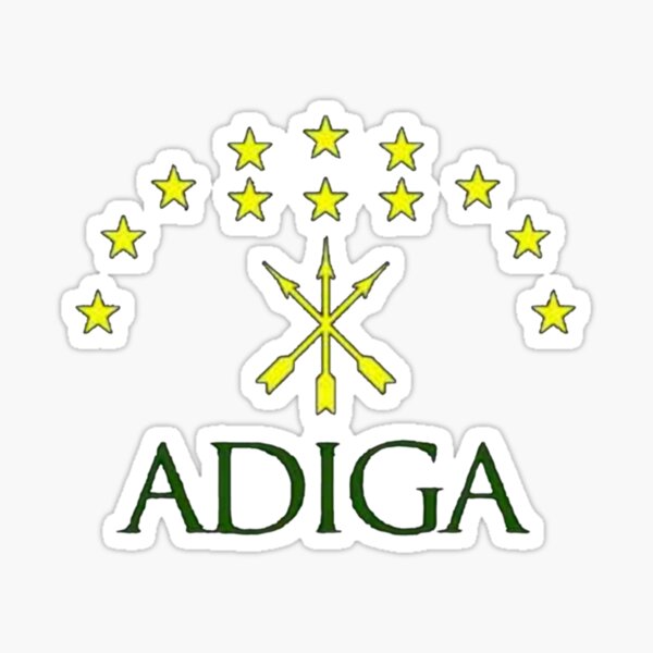 "Adiga flag Circassian Classic T-Shirt" Sticker for Sale by LisaRohde ...