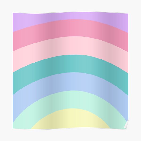 "Pastel Rainbow " Poster for Sale by SimpleBySimple | Redbubble