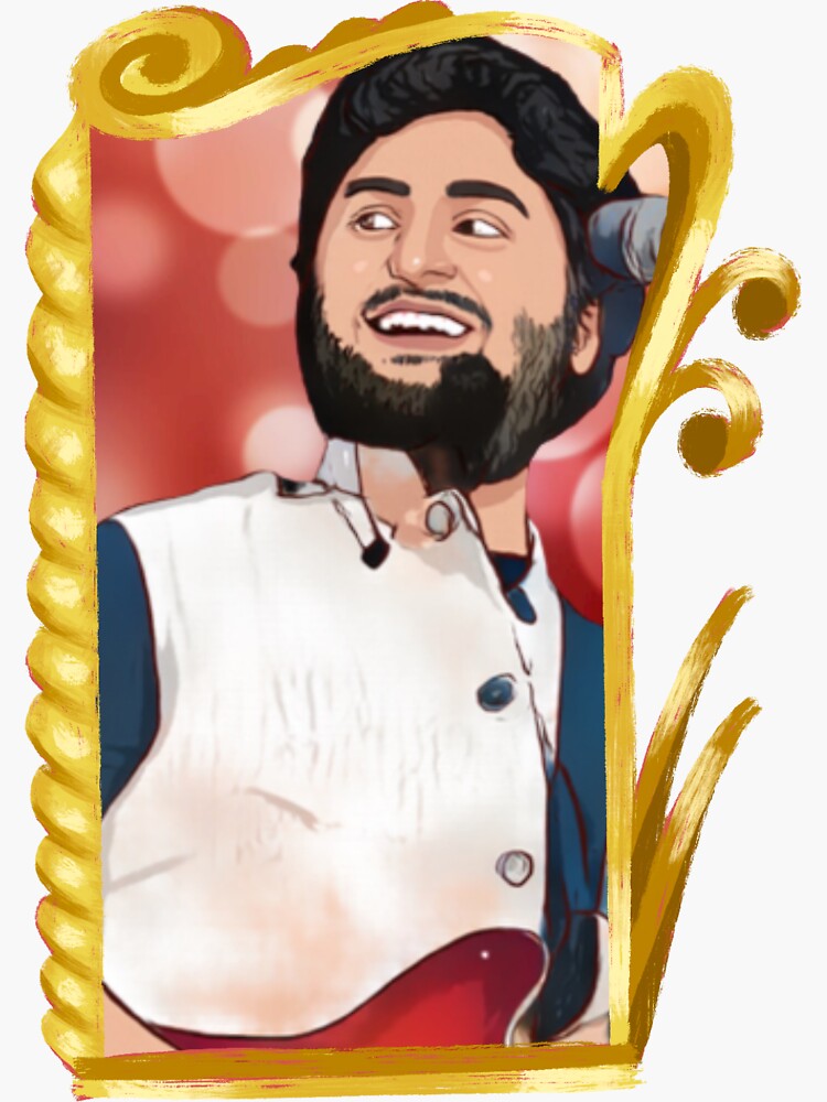 "Arijit Singh Gold Frame" Sticker by heathersmcashop | Redbubble