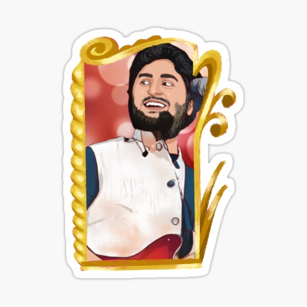 "Arijit Singh Gold Frame" Sticker by heathersmcashop | Redbubble