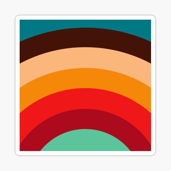 "Retro Rainbow " Sticker by SimpleBySimple | Redbubble