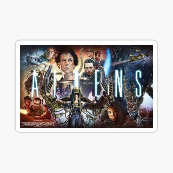 "Aliens (1986)" Sticker by AlienFanArt | Redbubble