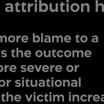 "Defensive attribution hypothesis grey" Sticker for Sale by EdimQuotes ...