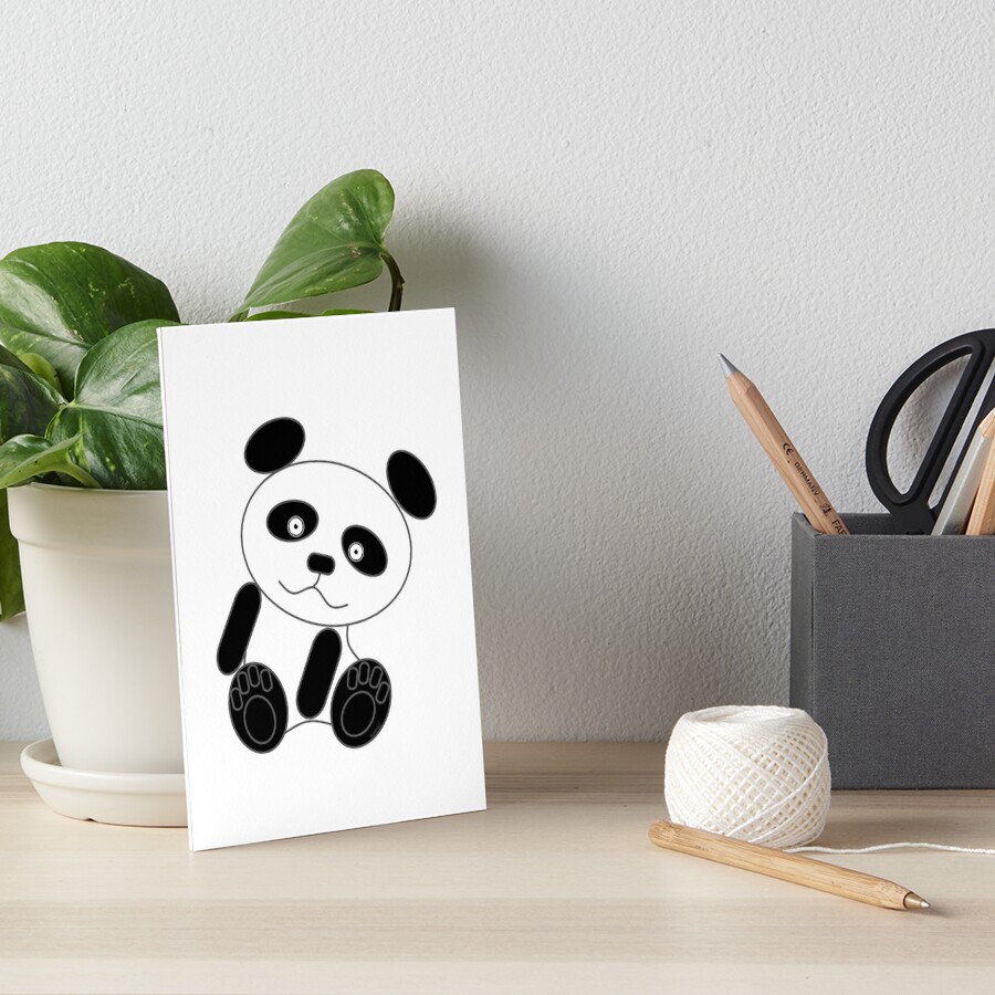 "panda bear" Art Board Print for Sale by Anowi | Redbubble