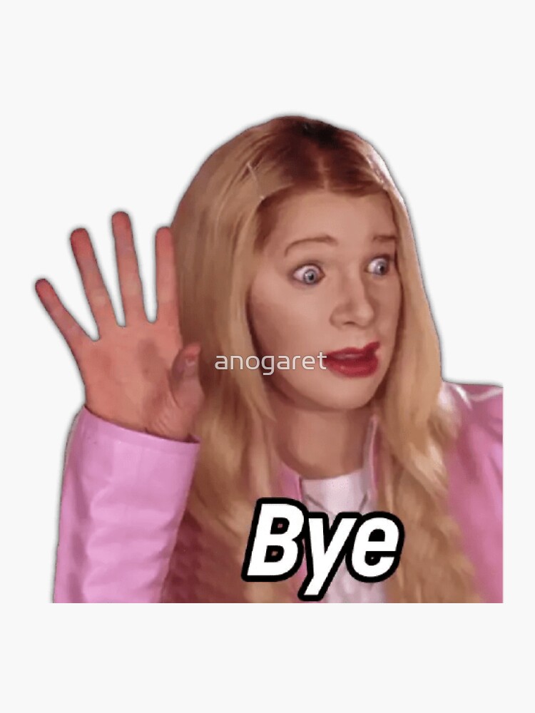 "Bye" Sticker for Sale by anogaret | Redbubble