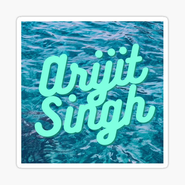 "Arijit Singh Water Aesthetic" Sticker by heathersmcashop | Redbubble