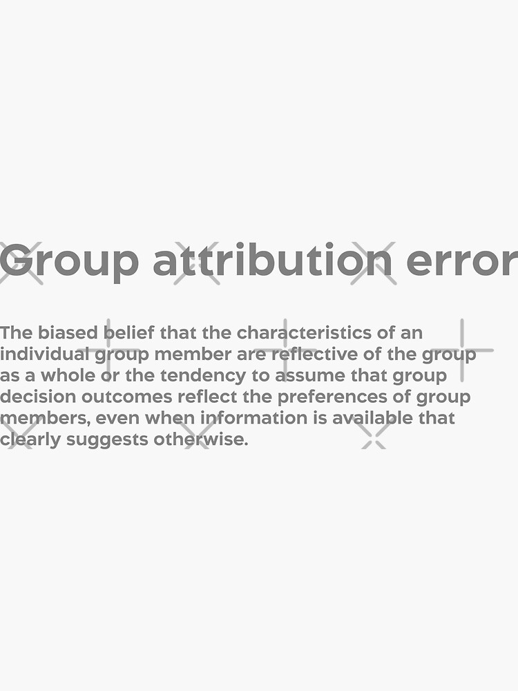 "Group attribution error grey" Sticker by EdimQuotes | Redbubble