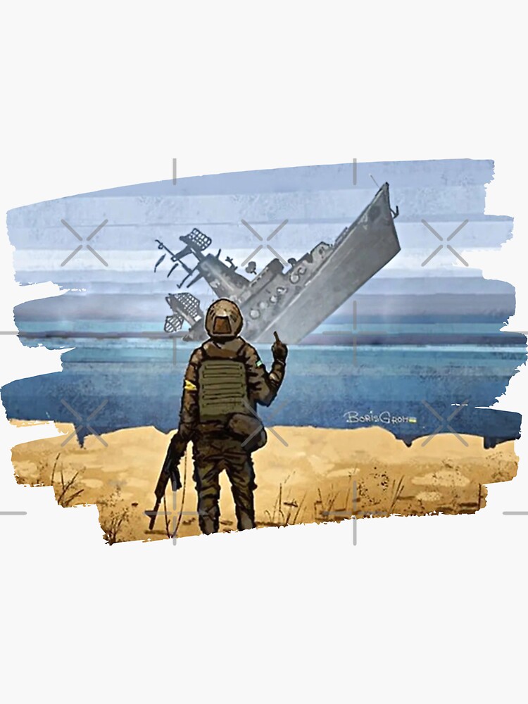 "Sunk Russian Warship Moskva " Sticker by all-heros | Redbubble