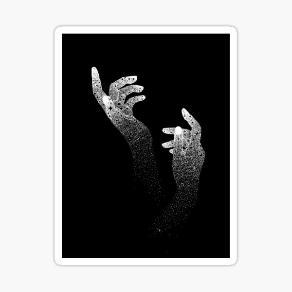 "Return Me to the Stars White on Black" Sticker by ECMazur | Redbubble