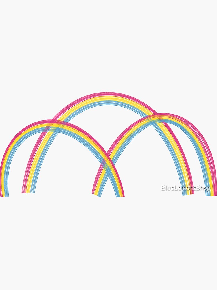 "Pan Rainbow " Sticker by BlueLemonsShop | Redbubble