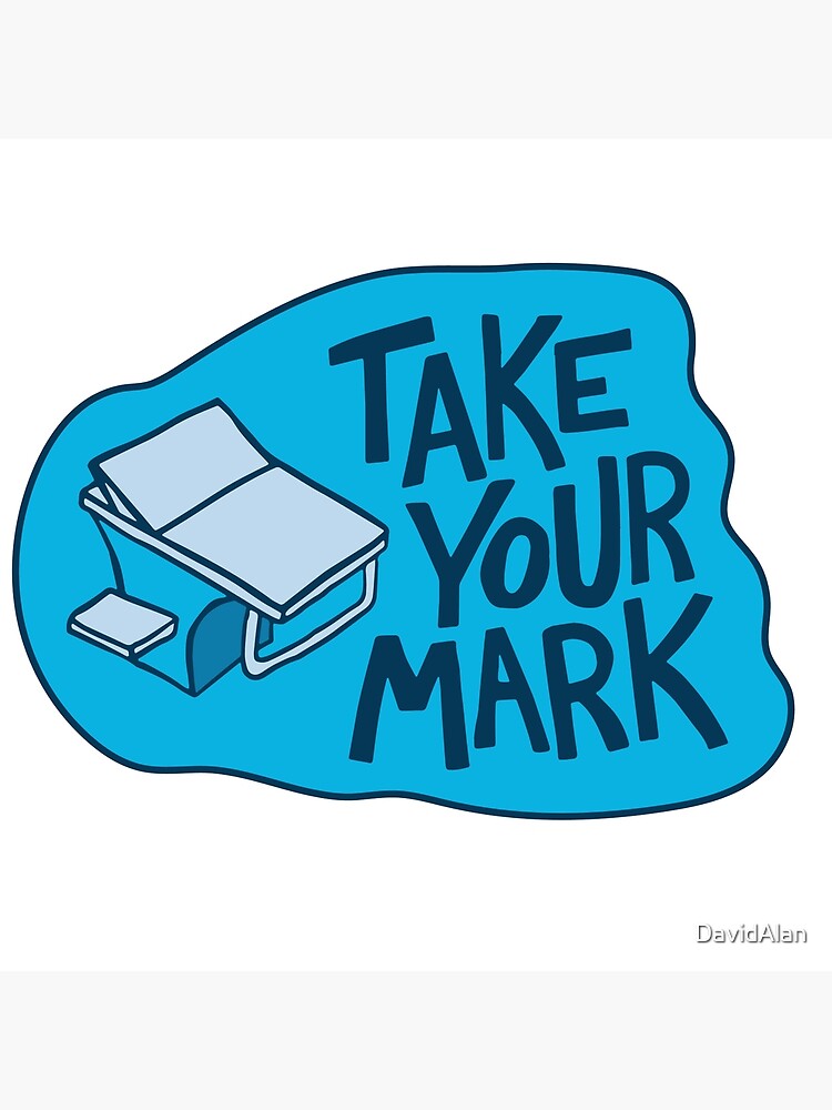 "Take Your Mark Swimming Graphic" Poster for Sale by DavidAlan | Redbubble