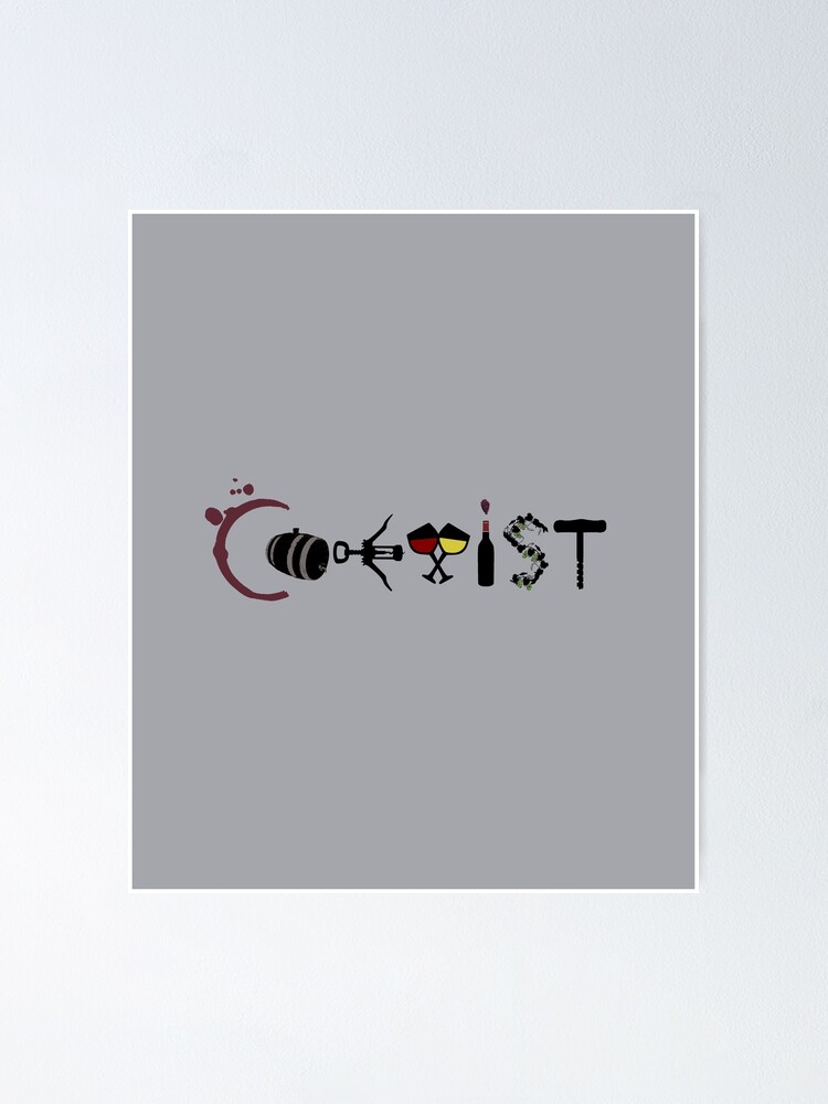 "Coexist Wine (green grapes version) - Cute And Funny Wine Lover ...