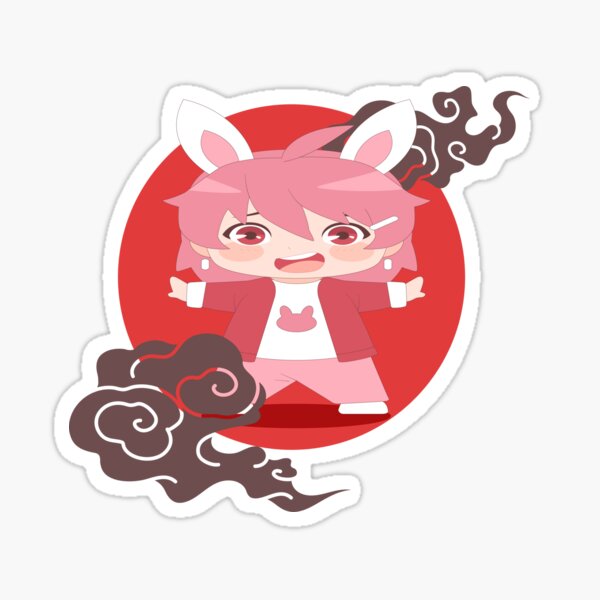" Cute Girl anime chibi Chinese cloud" Sticker for Sale by Pyro-Store ...