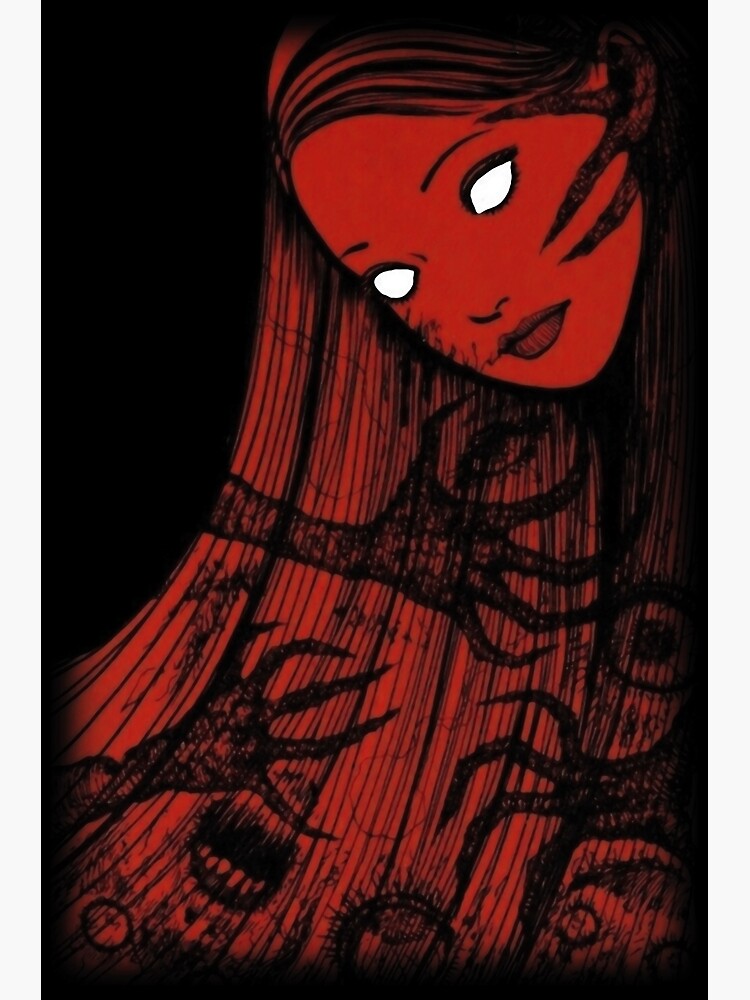 "junji ito demon girl" Poster by Bitterlore | Redbubble