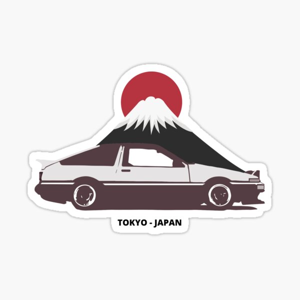 "AE86 Jdm Style Car" Sticker by DustyUS | Redbubble