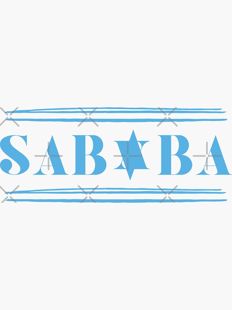 "Sababa flag of Israel classical T-Shirt" Sticker for Sale by ...