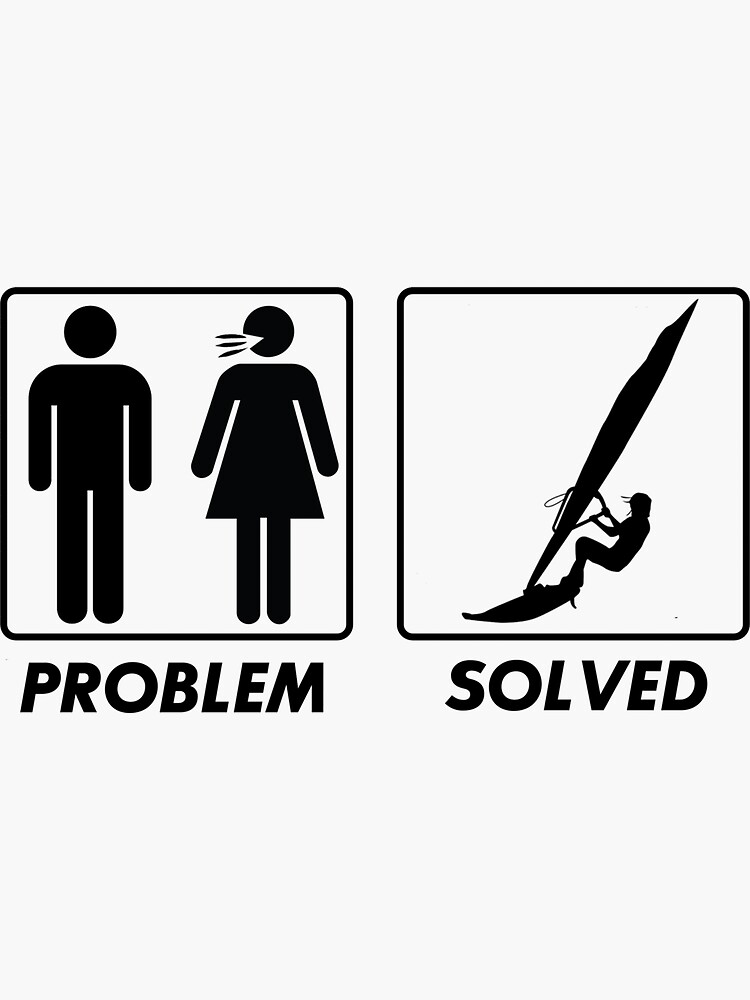 "Problem solved" Sticker by Dresify | Redbubble