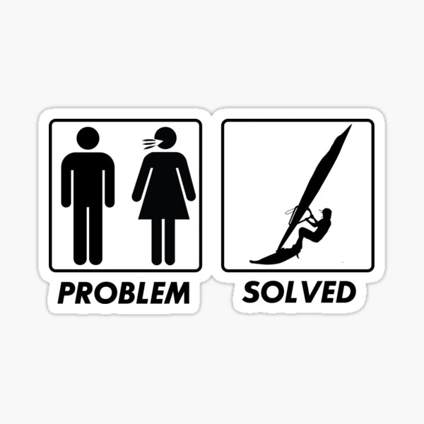 "Problem solved" Sticker by Dresify | Redbubble