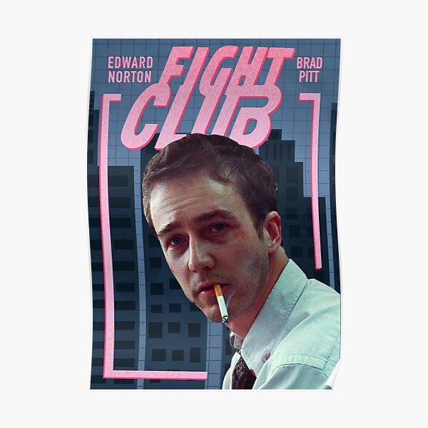 "fight club alternative film poster " Poster by curlinashop | Redbubble