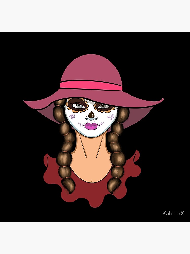 "Catrina trenzuda " Poster by KabronX | Redbubble