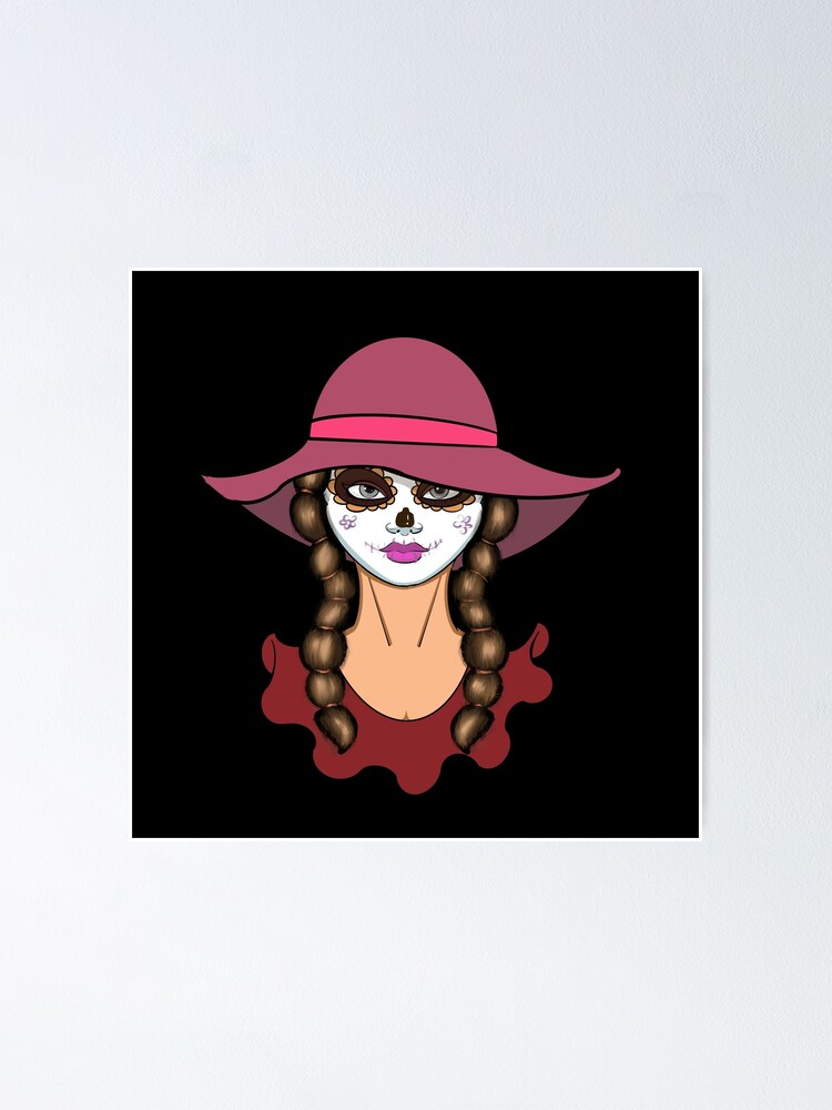"Catrina trenzuda " Poster by KabronX | Redbubble