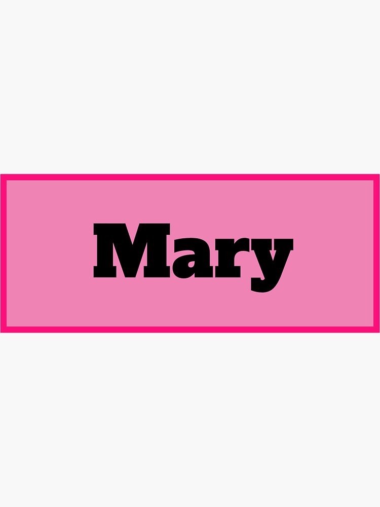 "Mary Name" Sticker by NameMatters | Redbubble