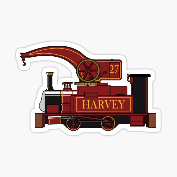 "Harvey the Crane Engine" Sticker by WestieMerch | Redbubble