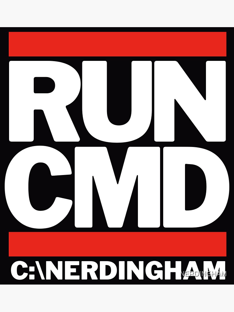 "RUN CMD" Sticker for Sale by nerdingham | Redbubble