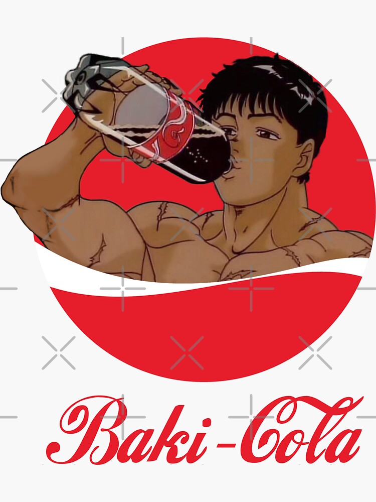 "Baki Cola - Baki The Grappler Anime" Sticker by PopUpShirt | Redbubble