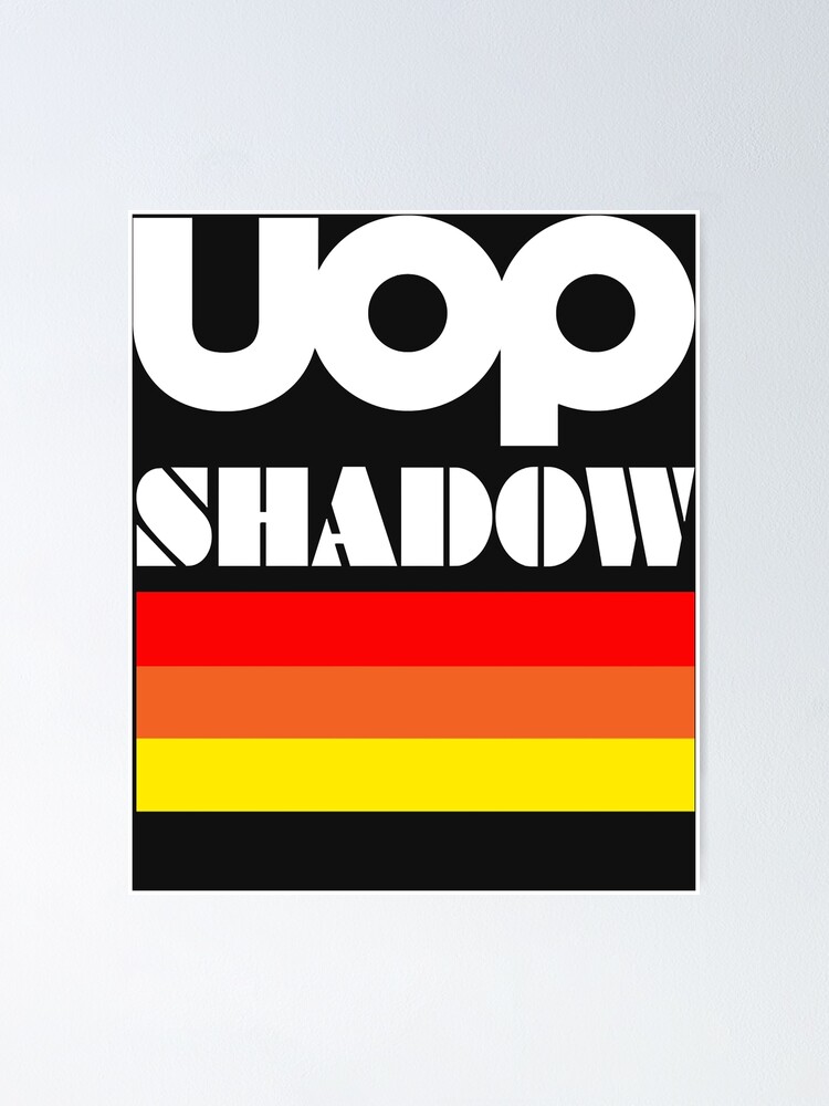"Uop shadow retro f sponsor block logo essential t shirt" Poster for ...