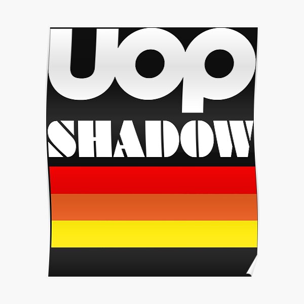 "Uop shadow retro f sponsor block logo essential t shirt" Poster for ...