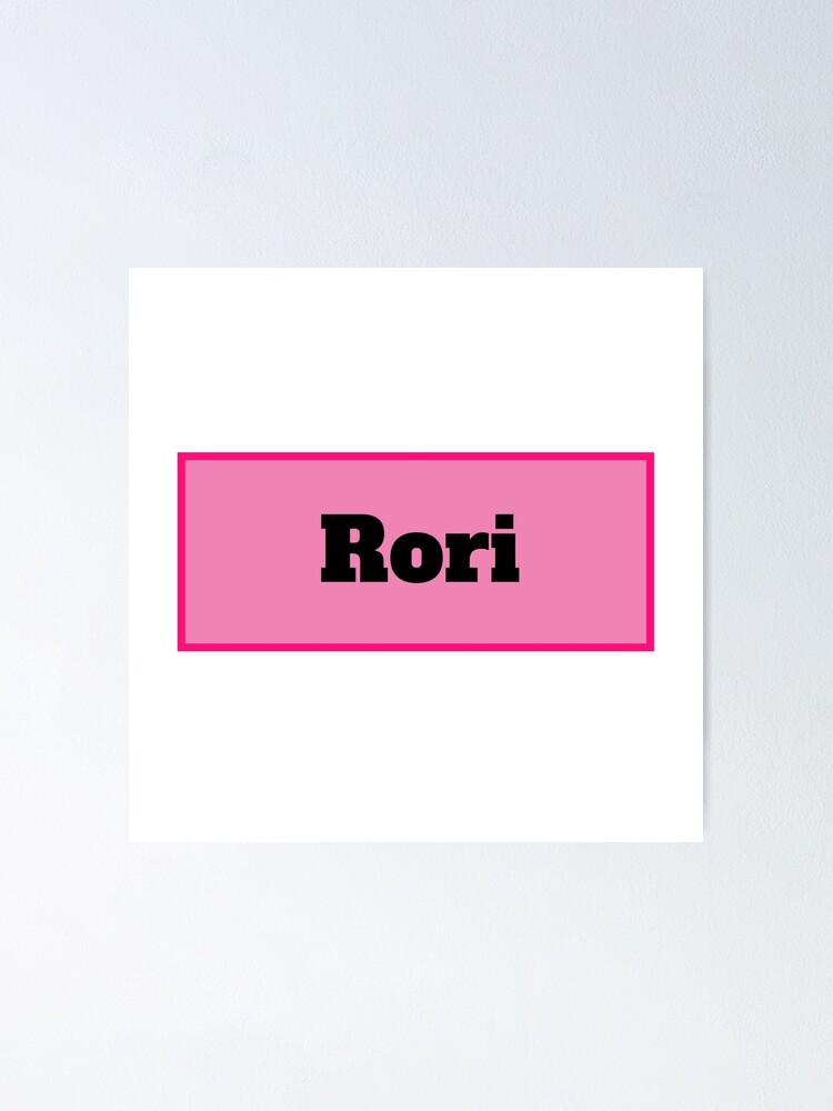 "Rori Name " Poster for Sale by NameMatters | Redbubble