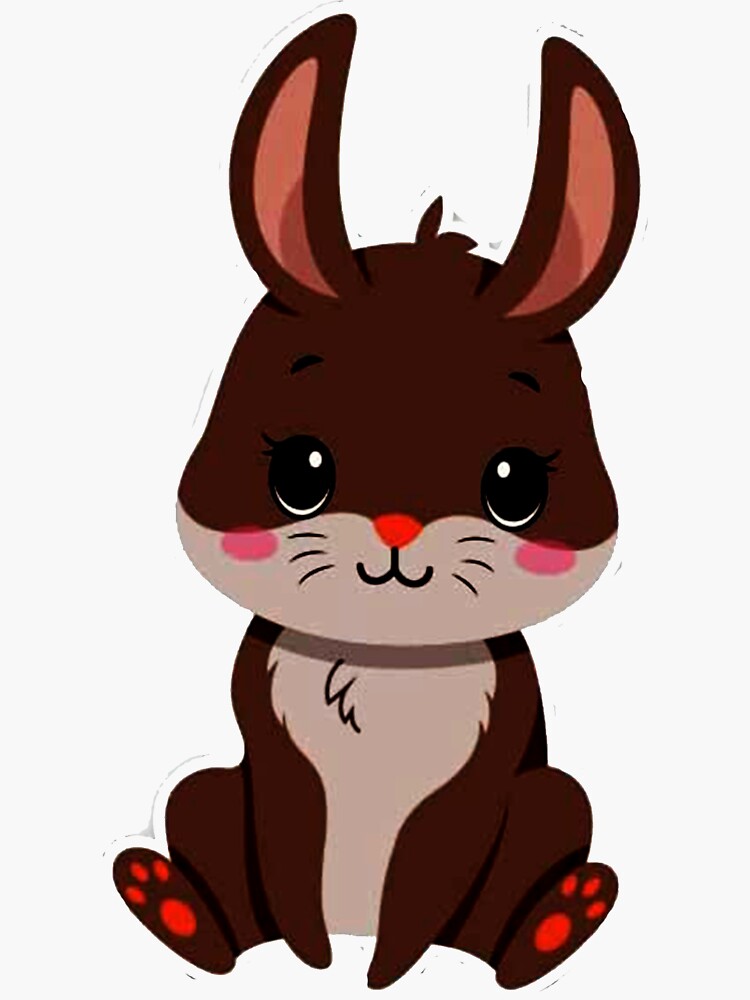 "animated rabbit" Sticker by Liksii | Redbubble