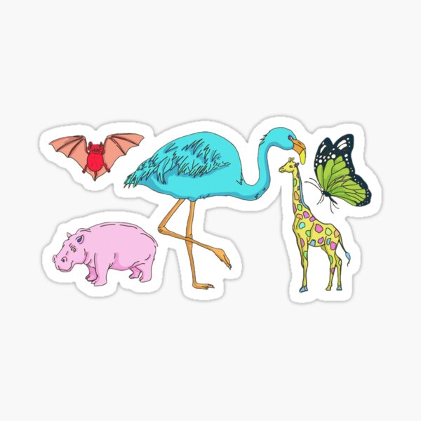 "Animal jumble up" Sticker by ElsieVirgo91 | Redbubble