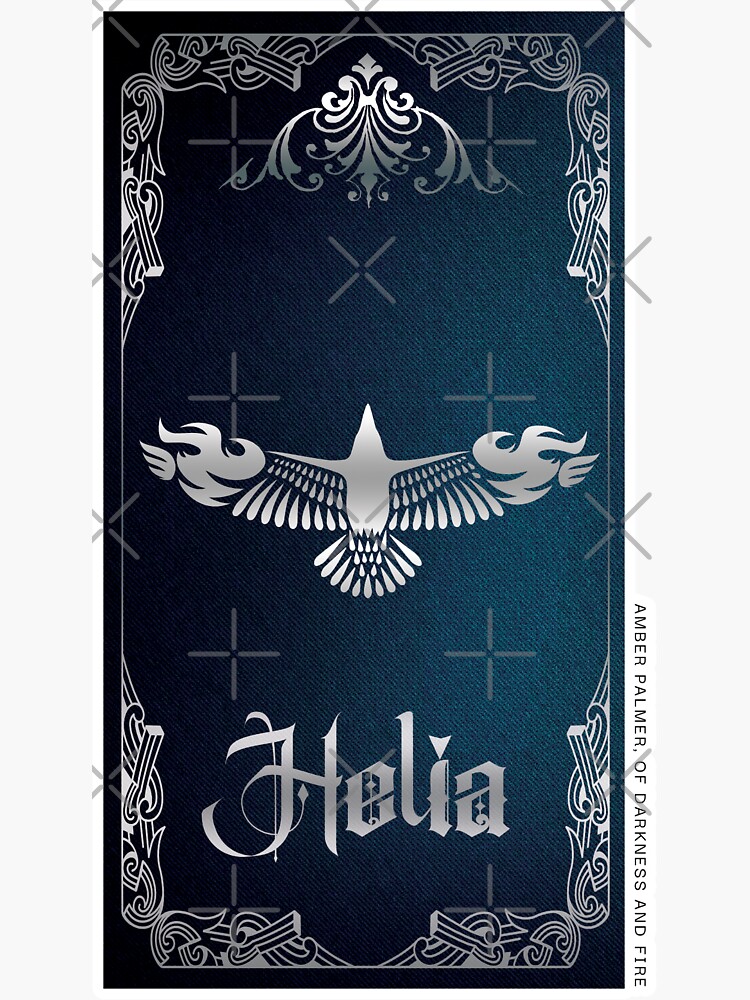 "Helia Crest Sticker - Of Darkness and Fire Inspired" Sticker by ...