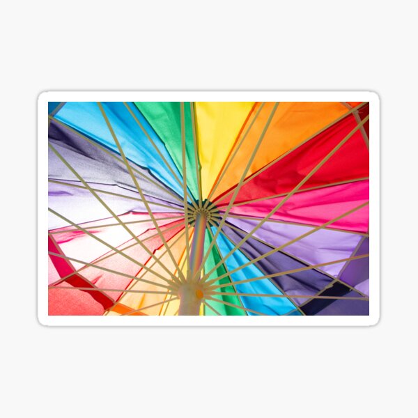 "Colorful Umbrella" Sticker for Sale by KateJaxxon | Redbubble