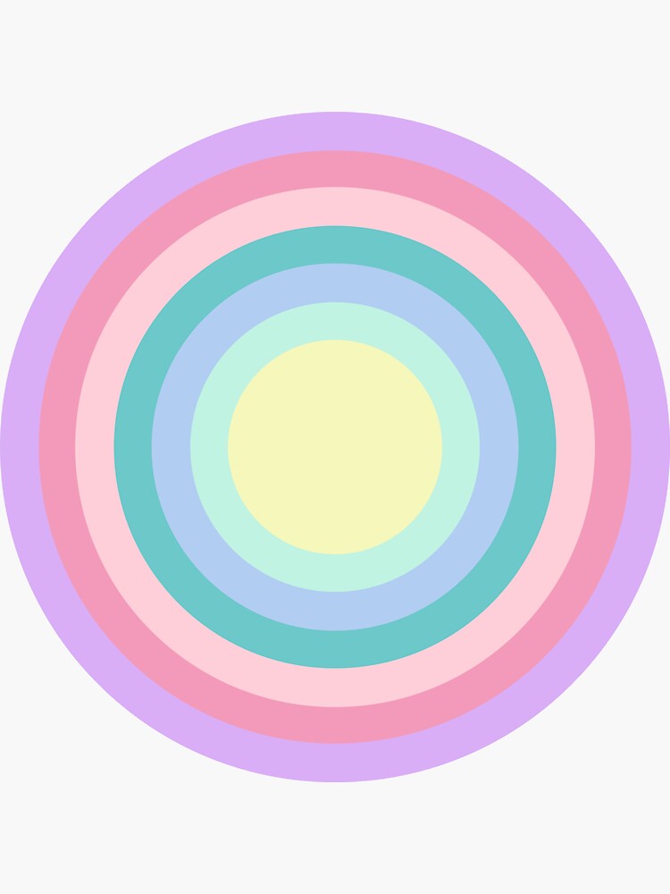 "Round Pastel" Sticker by SimpleBySimple | Redbubble