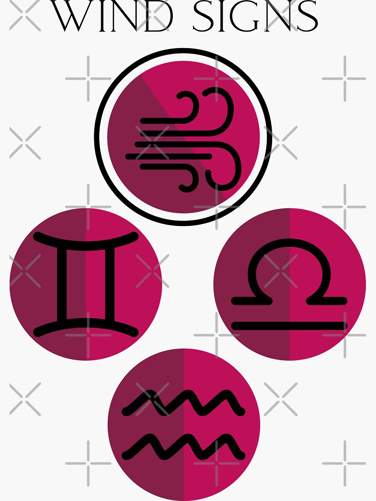"Wind Zodiac Signs" Sticker by BrandRecords | Redbubble