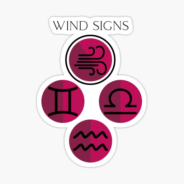 "Wind Zodiac Signs" Sticker by BrandRecords | Redbubble