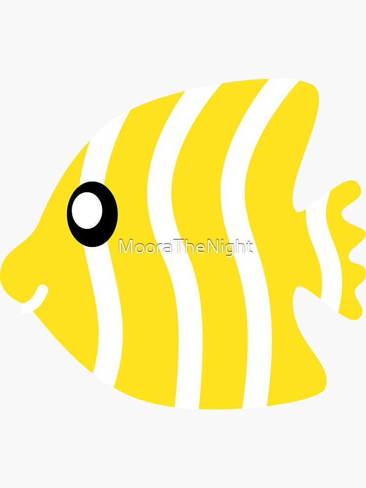 "Little yellow fish" Sticker by MooraTheNight | Redbubble
